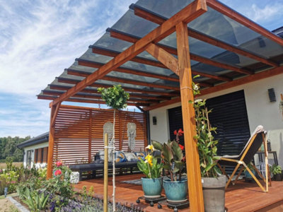 PolyGlide Grey Tinted Glass-Like Solid Polycarbonate Roofing Sheet ...