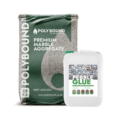 PolyMarble Decorative Aggregate & Pebble Glue Kit - Grey Azulado