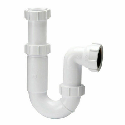 Polypipe 40mm Adjustable P Trap Tubular Swivel Bathroom Basin Kitchen ...