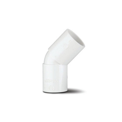 Polypipe 45 Degree Solvent Weld Overflow Bend White 21.5mm NS55W