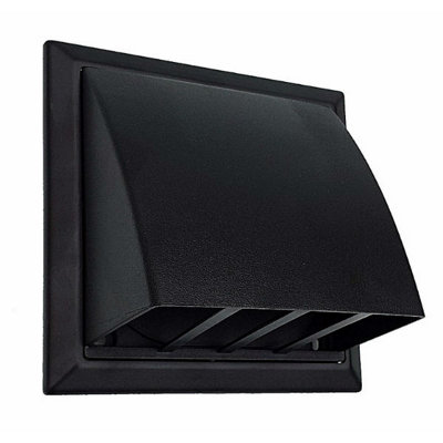Polypipe 4902BK Cowled Extractor Fan Grille with Damper 100mm / 4 Inch ...