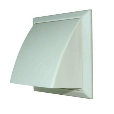 Polypipe 4902W Cowled Extractor Fan Grille with Damper 100mm / 4 Inch ...