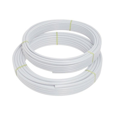 Polypipe PolyFit FIT2522B 22mm X 25m Coil Barrier Pipe - White | DIY at B&Q