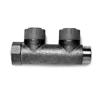 Polypipe PolyPlumb PB47152 15mm x 3/4 Inch 2 Port Brass Single Sided ...