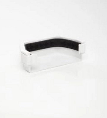 POLYPIPE RS207 White External Stop-end for 112 x 65mm Square guttering ...