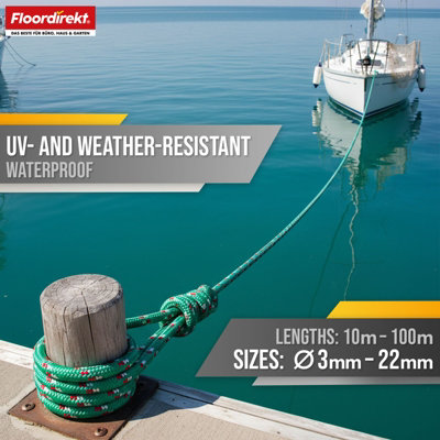 Polypropylene Rope K2 14mm Heavy Duty Floating UV Rope for Marine ...