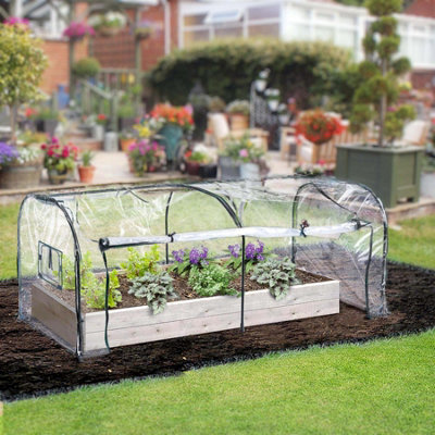 Polytunnel Pop Up Greenhouse Coldframe PVC Cloche Garden Plant Covers ...