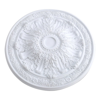 Polyurethane Ceiling Rose in White 76cm Diameter x 6.5cm Thickness