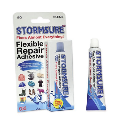 Polyurethane Flexible Repair Adhesive from Stormsure - 15g Clear | DIY ...