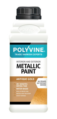 Polyvine Metallic Paint Antique Gold 1L