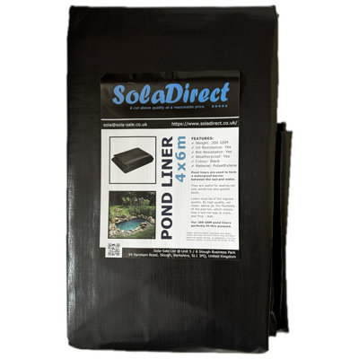 Pond Liner - 4 x 6 m / 13 x 19.5 ft - Perfect for Garden Ponds, Water ...