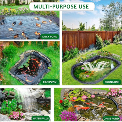 Pond Liner and Underlay Set - HDPE, UV,Tear Resistant Waterproof for ...