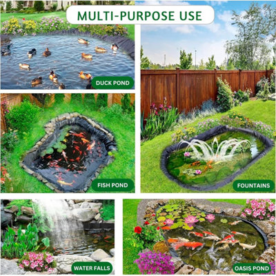 Pond Liner Various Sizes Heavy Duty HDPE Material UV & Tear Resistant ...
