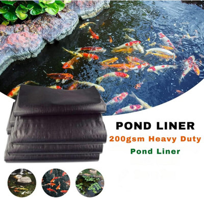 Pond Liner Various Sizes Heavy Duty HDPE Material UV & Tear Resistant ...