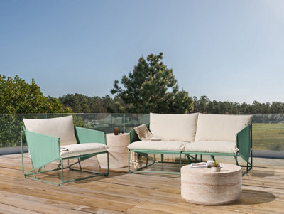 PONTE 3 Seater Garden Sofa Set Green Metal
