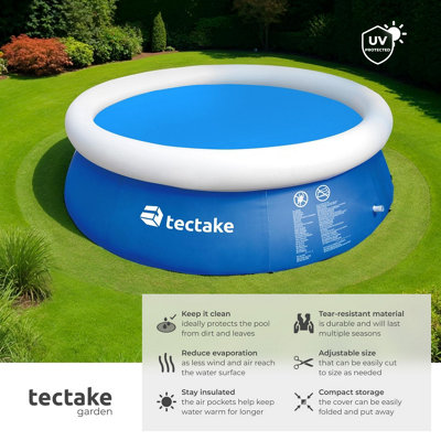 Pool cover solar foil round - blue | DIY at B&Q