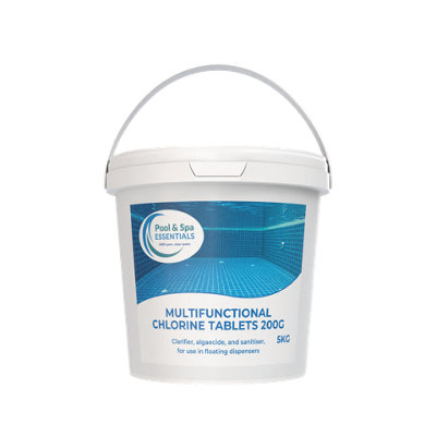 Buy POOL&SPA ESSENTIALS - Multi-functional Chlorine tablets 200g, 5KG ...