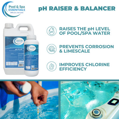 POOL&SPA ESSENTIALS - PH PLUS 5KG, RAISE & BALANCE PH LEVELS, POOL, HOT ...