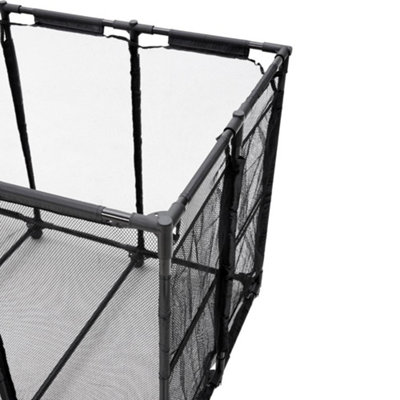 Pool Storage Mesh Bin with Wheels Laundry Hamper Child-friendly Design ...
