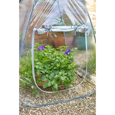 Pop-Up Cloche Plant Pot Cover - Garden Portable Mini Greenhouse Grow ...