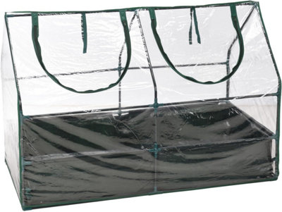 Pop Up Greenhouse Ground Bag Base Easy Set Up Cold Frame 2 Zipped Door ...