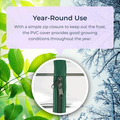 Pop Up Greenhouse Ground Bag Base Easy Set Up Cold Frame 2 Zipped Door ...