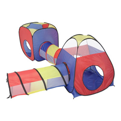 Pop up Kids Play Tent Set Indoor Outdoor Portable Playhouse 2 Play ...