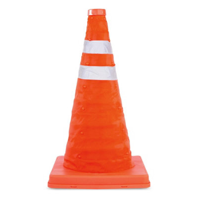 Pop Up Portable High Visibility 18" Safety Cone | DIY at B&Q