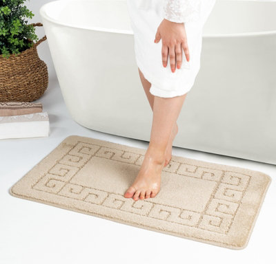 POPPY 2 Machine Washable Anti Slip Bathroom Area Rugs 80 x 50 cm 50 x 40