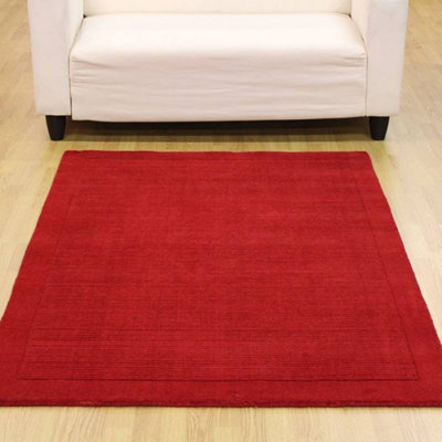 Poppy Simple and Stylish Wool Plain Handmade Modern Rug for Living Room ...