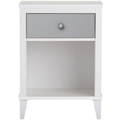 POPPY, WHITE/GREY BEDSIDE TABLE | DIY at B&Q