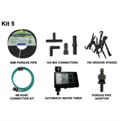 Porous Pipe Kit, POROUS-KIT5 - Ideal for gardens, flower beds, and ...