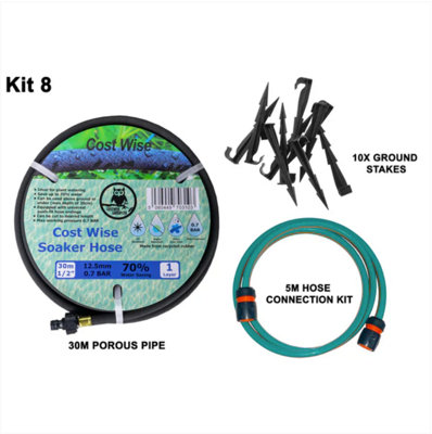 Porous Pipe Kit, POROUS-KIT8 - Ideal for gardens, flower beds, and ...