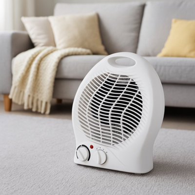 Portable 2000W fan heater with 2 heat settings 1000W 2000W cool fan ...