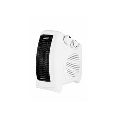 Portable 2000W fan heater with 2 heat settings cool fan mode adjustable ...