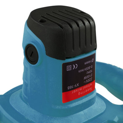 Portable 2100W Cement Mixer Multi Purpose Electric Mixing Tool Blue