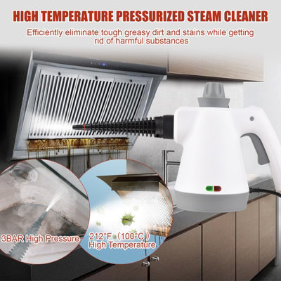 Portable 3-Pole 1000W Handheld Steam Cleaner with Safety Lock and 9 ...