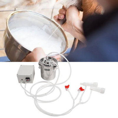 PORTABLE 3L ELECTRIC MILKER WITH STAINLESS STEEL BUCKET AND SILICONE ...