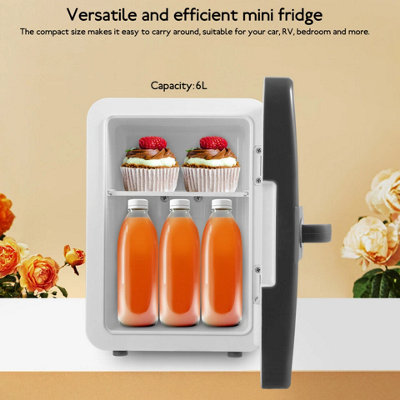Portable 6L Mini Fridge Tabletop Electric Cooler Small Ice Box for ...