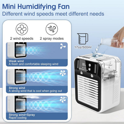Portable air conditioner, rechargeable mini fan, evaporative air cooler ...