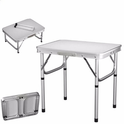 Portable Aluminium Folding Camping Picnic Table with Adjustable Height Legs