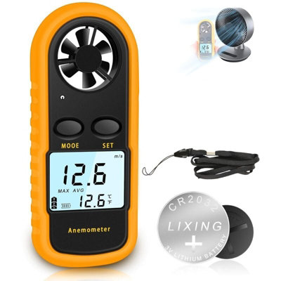 Portable Anemometer High Precision Digital Anemometer with LCD ...