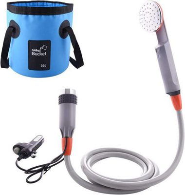 Portable Camping Shower with Submersible Pump 2200mAh Li ion Battery ...