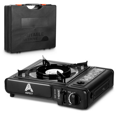 Portable Camping Stove with Carrier Case Single Burner Outdoor Gas Hob ...