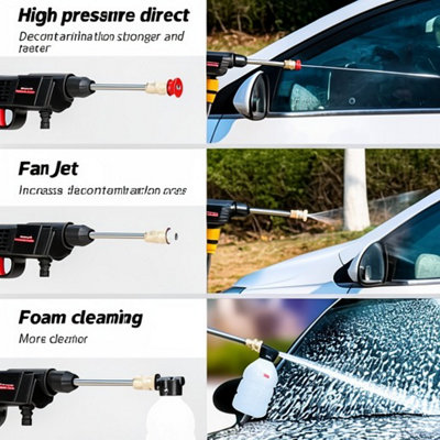 Portable Cordless Pressure Washer High Power Electric Jet Wash Car ...
