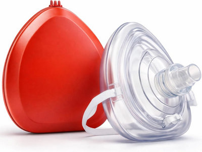 Portable CPR Face Mask Pocket Sized Latex Free One Way Valve Resuscitation