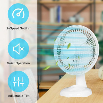 Portable Desk Fan Electric Fan with Powerful Airflow