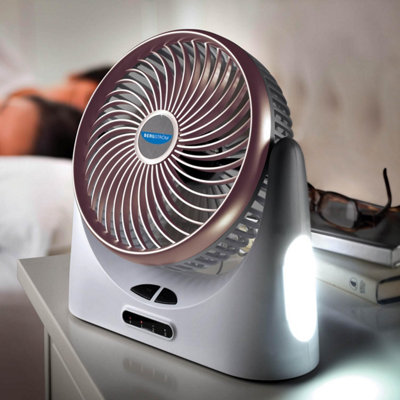 Portable Desk Fan with Night Light & 3 Speed Settings, Adjustable USB ...