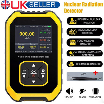 Portable Digital Radiation Detector & Geiger Counter - Beta, Gamma, X ...