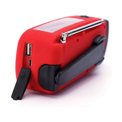 Portable Dynamo Wind Up Solar USB Rechargeable AM FM Hand Crank Radio ...